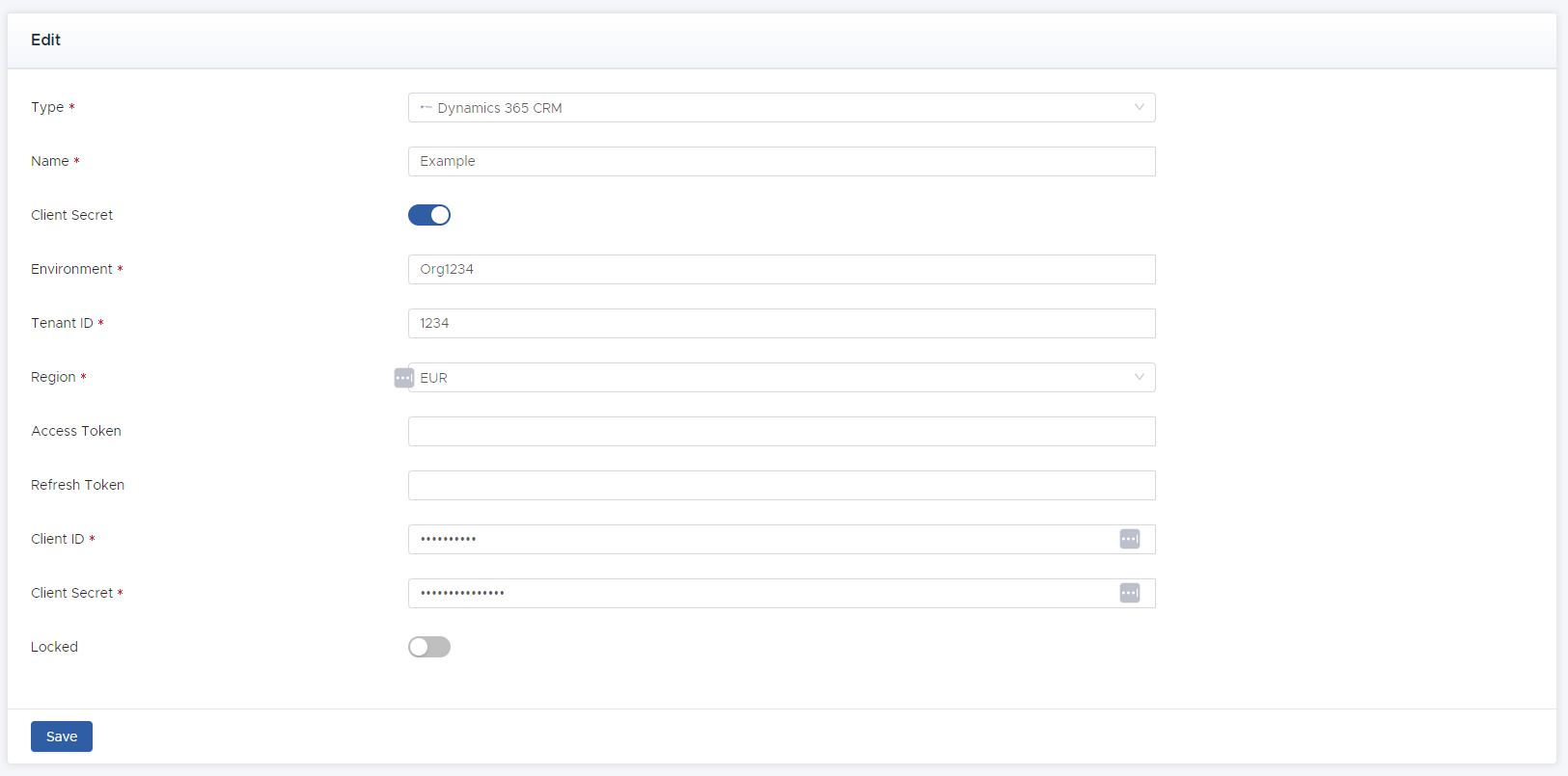Dynamic 365 CRM Credentials