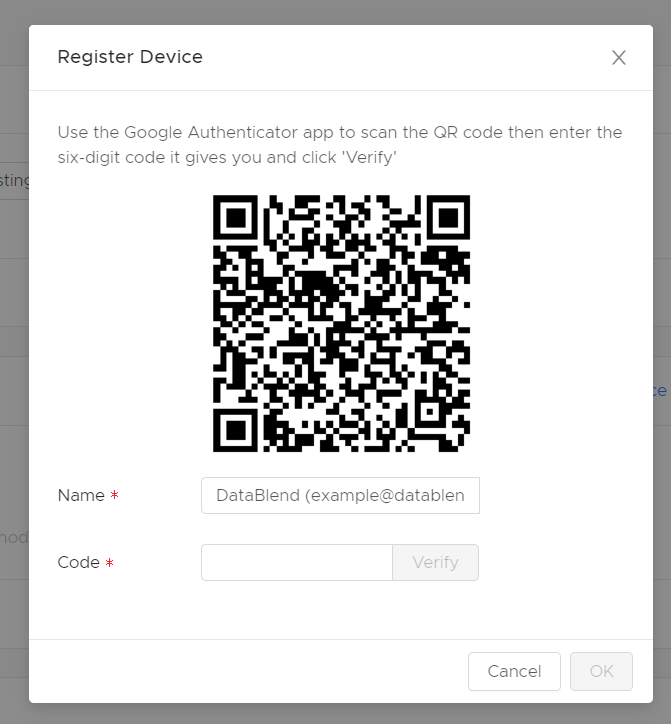 Logging into DataBlend