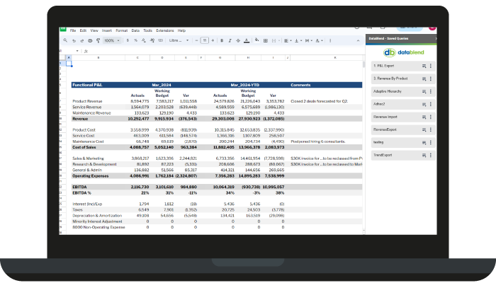 Google Sheets™ App + Workday® Adaptive Planning