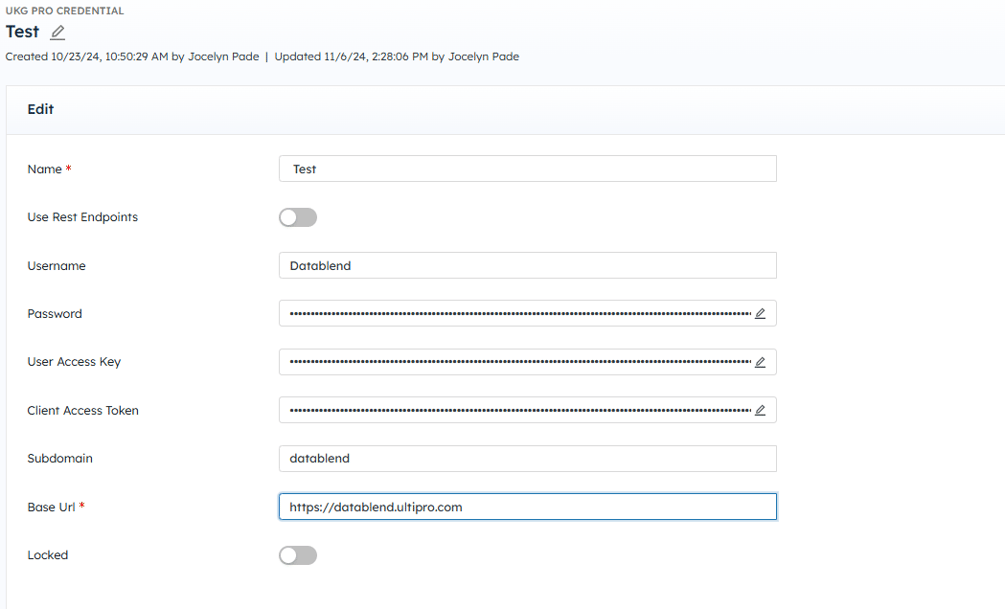 UKG Pro (Ultipro) Credentials