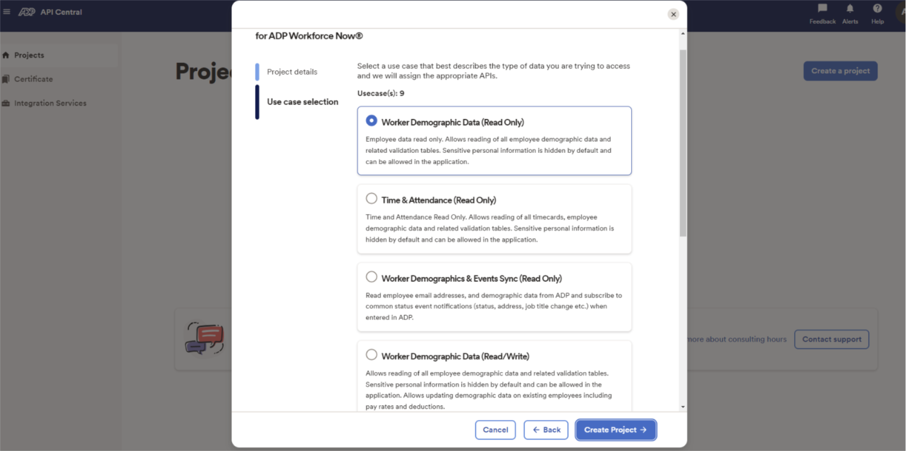 ADP Workforce Now (WFN) Credentials