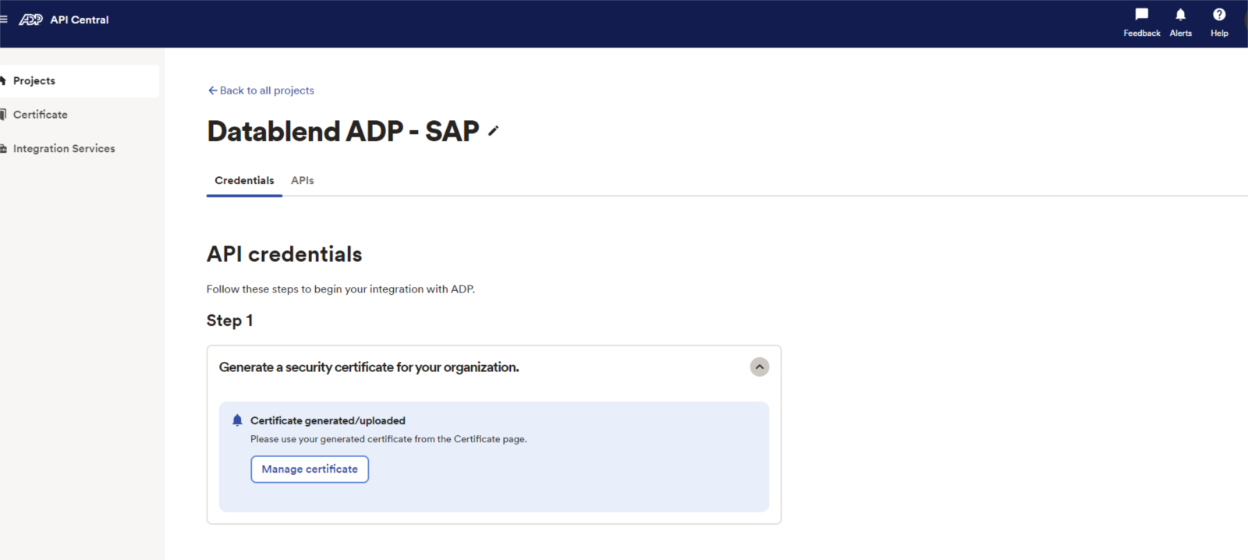 ADP Workforce Now (WFN) Credentials